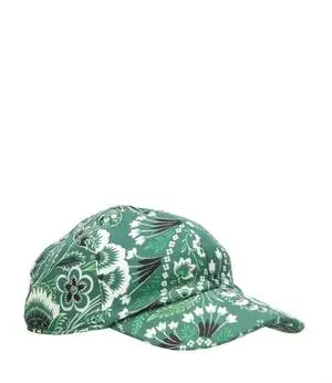 Etro Patterned Baseball Cap - Verde+beige