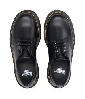 Dr. Martens Leather Flat Shoes - Black