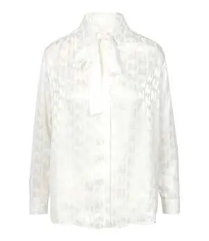 MSGM Viscose Satin Shirt - White