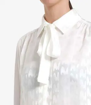MSGM Viscose Satin Shirt - White