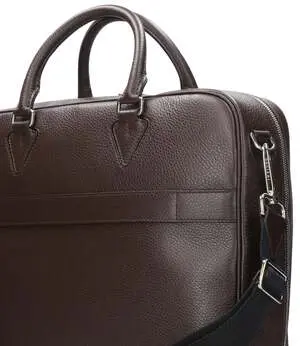 ORTIGNI Leather Briefcase With Adjustable Shoulder Strap