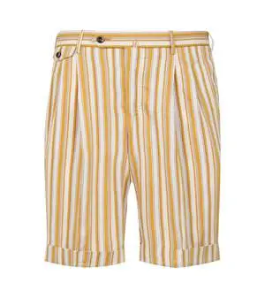 PT TORINO Striped Cotton Shorts
