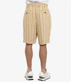 PT TORINO Striped Cotton Shorts