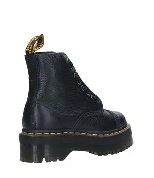 Dr. Martens Hammered Nappa Leather Platform Boots - Black