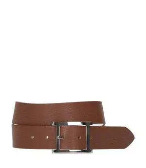 ORTIGNI Leather Belt - Sigaro+bianco