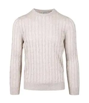 GRAN SASSO Braided Crew Neck Sweater