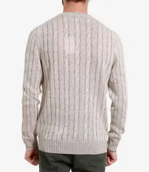 GRAN SASSO Braided Crew Neck Sweater