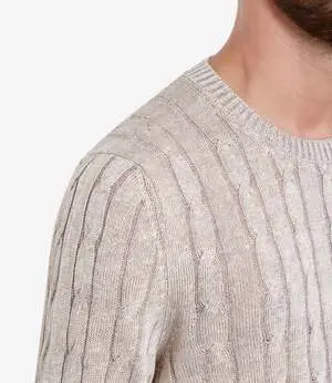 GRAN SASSO Braided Crew Neck Sweater