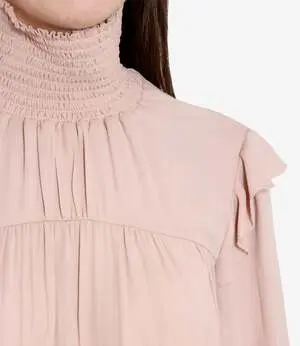 N°21 Cotton High Collar Ruffle Shirt