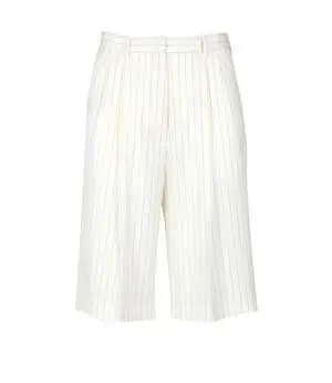 MSGM High Waisted Viscose Shorts