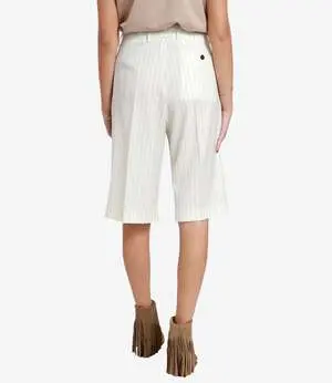 MSGM High Waisted Viscose Shorts