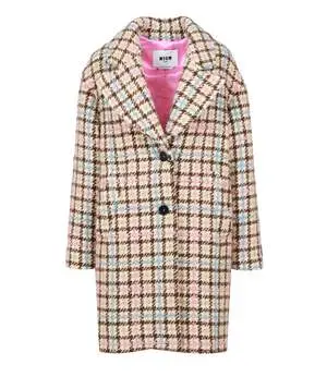Msgm Logo Coats For Women