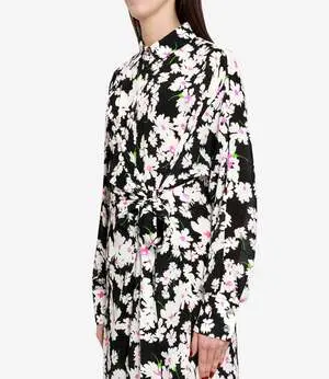MSGM Floral Print Cotton Dress