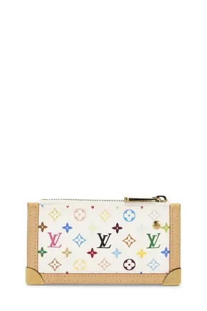 LOUIS VUITTON Takashi Murakami X Monogram Multicolore Pochette Clefs - White