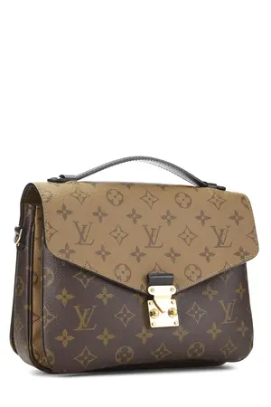 LOUIS VUITTON Monogram Reversed Canvas Pochette Metis - Brown