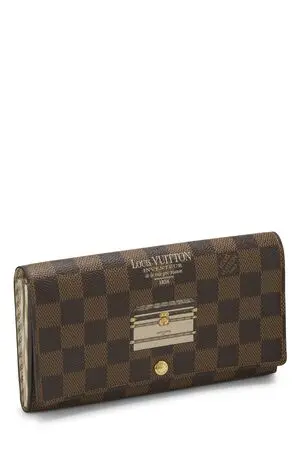 LOUIS VUITTON Damier Ebene Sarah Trunks & Locks Continental Wallet