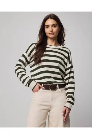 Splendid Georgie Cashblend Striped Pullover Sweater