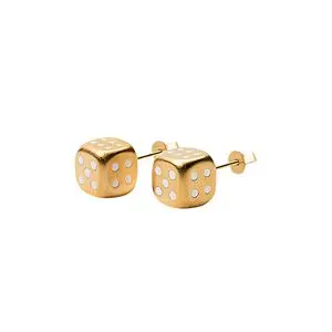 VEERT The Dice Earring Pair - Gold