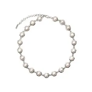 VEERT Pearl Circle Necklace - Silver