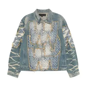 WHO DECIDES WAR Overlay Denim Jacket