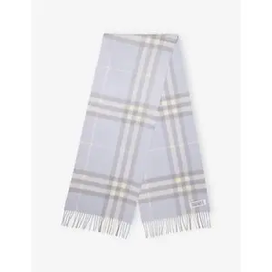 Burberry Check-print Cashmere Scarf - Mist
