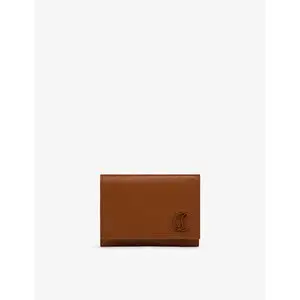 CHRISTIAN LOUBOUTIN Mooncrest Compact Grained Leather Wallet - Cuoio