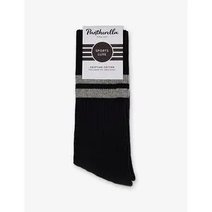 Pantherella Cotton-blend Crew Socks - Black