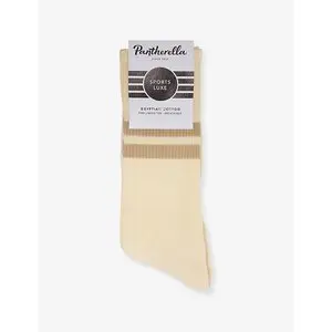 Pantherella Cotton-blend Crew Socks - Cream