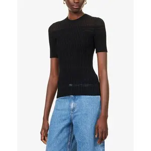Theory Compact Ribbed Knitted Top