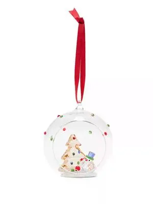 SWAROVSKI Holiday Cheers Crystal-tree Snowman Ball Ornament - Neutrals