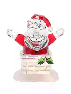 SWAROVSKI Holiday Cheers Santa Claus Chimney Crystal Figurine - Red