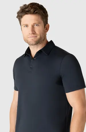 JACK ARCHER Jetsetter Tech Performance Polo - Deep Blue