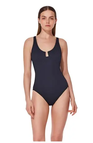 GOTTEX St. Tropez U Wire Textured One Piece - Black