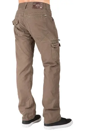 LEVEL 7 Relaxed Straight-leg Cargo Jeans - Fatigue