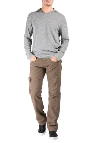 LEVEL 7 Relaxed Straight-leg Cargo Jeans - Fatigue