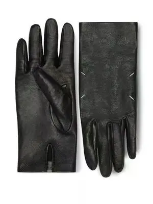 MAISON MARGIELA Lambskin Four-stitch Gloves - Black