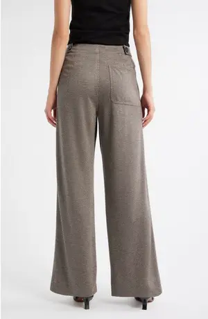 Rag & Bone Irina Ponte Wide-leg Trousers - Brown Multi