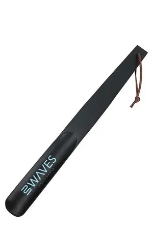 WAVES CALIFORNIA 15" Laser Etched Natural Wood Shoehorn - Black