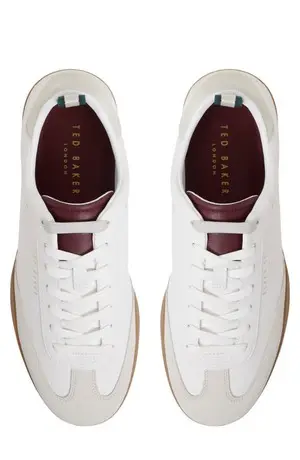 Ted Baker London Leather Lace-up Sneakers - White