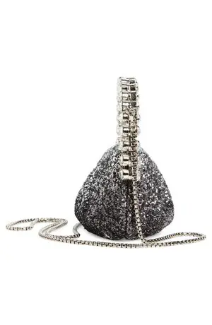 L’ALINGI Micro Eternity Glitter Pouch With Crystal Handle