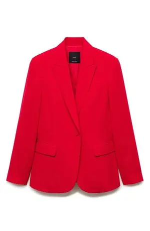 Mango Structured Suit Jacket - Red
