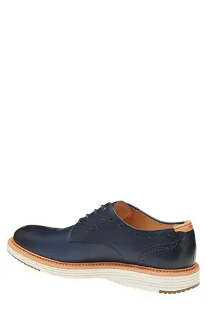 Johnston & Murphy Upton 175th Plain Toe Derby - Navy Oiled American Full Grain