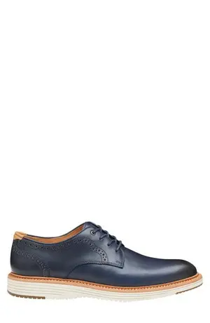 Johnston & Murphy Upton 175th Plain Toe Derby - Navy Oiled American Full Grain