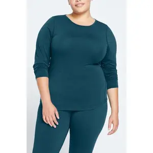 Universal Standard Mia Movement Long Sleeve Top - Deep Sea