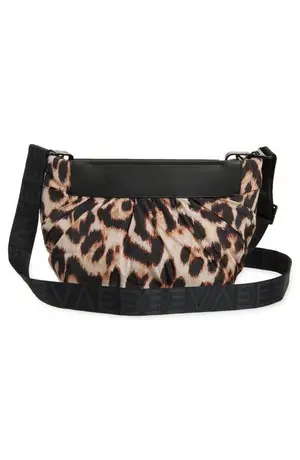 VEECOLLECTIVE Caba Leopard Print Recycled Polyester Clutch