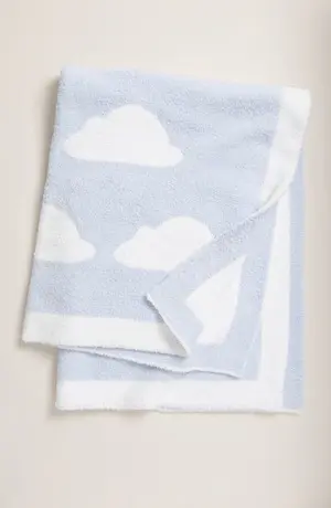 Nordstrom Print So Soft Chenille Blanket Blue Ice Clouds