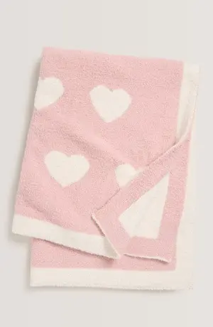 Nordstrom Print So Soft Chenille Blanket Pink Zephyr Hearts