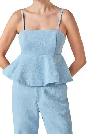 Endless Rose Tweed Peplum Camisole