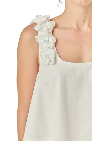 English Factory 3d Flower Sleeveless Top