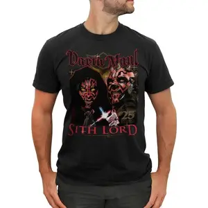 STAR WARS Darth Maul Sith Lord Poster Short Sleeve Graphic T-shirt - Black
